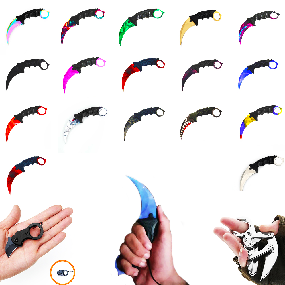 CSGO All Karambit Fixed Knife With Sheath Tactical EDC Blade