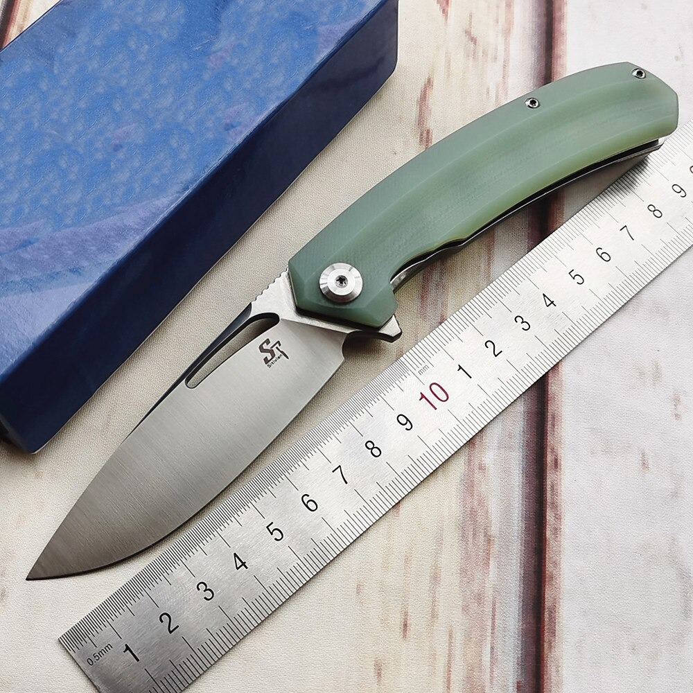 Sitivien ST119 D2 Steel Ball Bearing Flipper Folding Knife G10 Scales