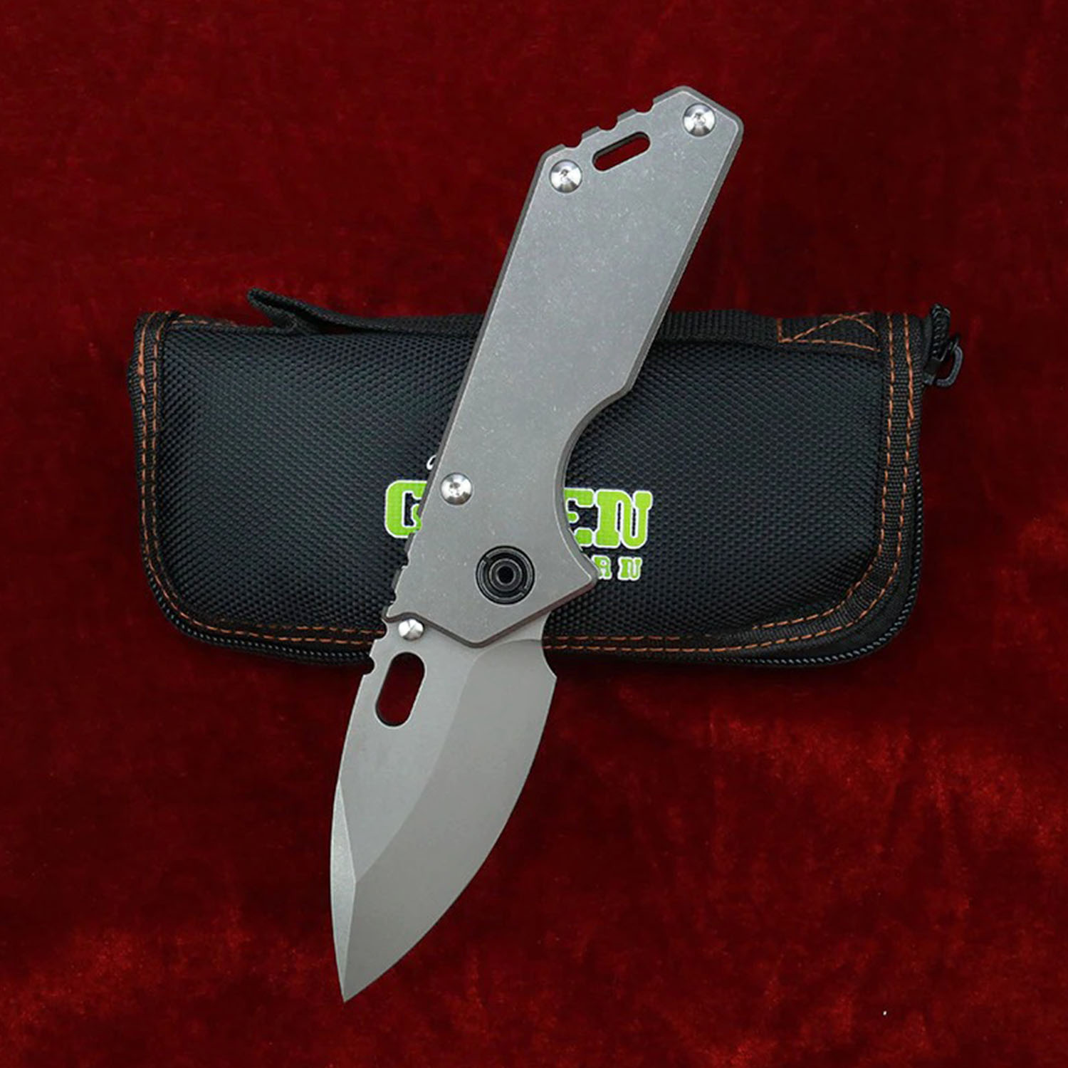 Green Thorn Strider 75AR D2 Titanium Folding Knife Tactical Survival