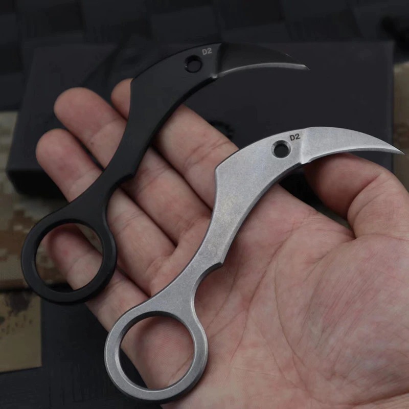 Karambit Claw Knife With Sheath D2 Blade Outdoor Full Tang Tool