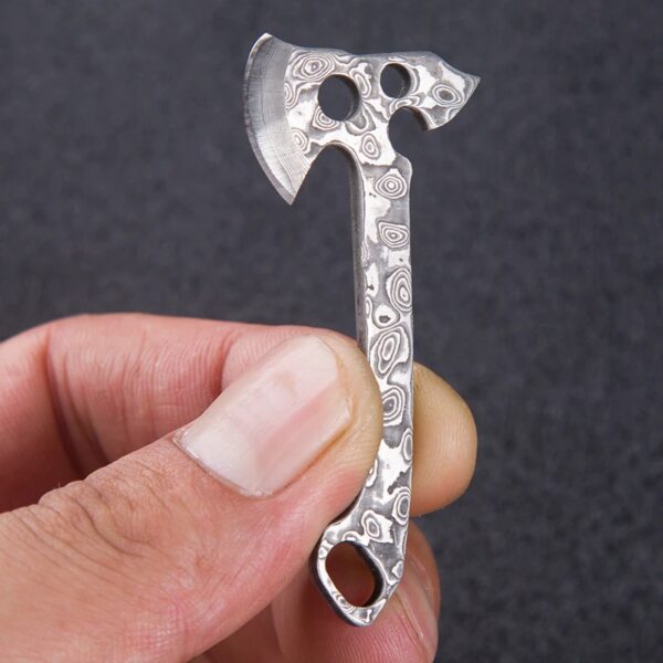 Miniature Axe Tomahawk Damascus Viking Tactical Small EDC