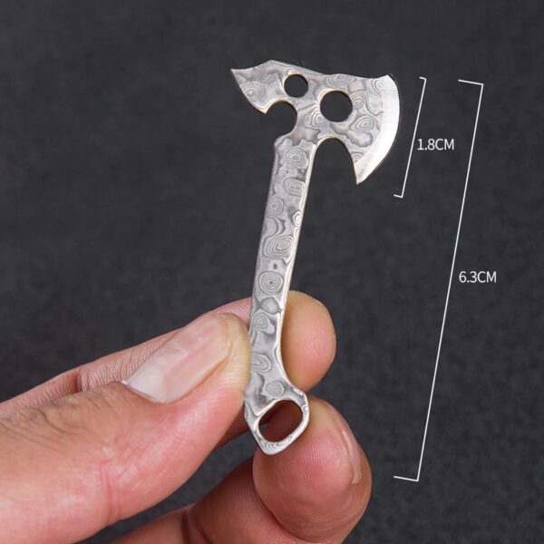 Miniature Axe Tomahawk Damascus Viking Tactical Small EDC