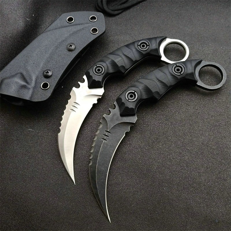 Karambit Boot Knife Fixed Camping Survival Hunting Tactical Tool