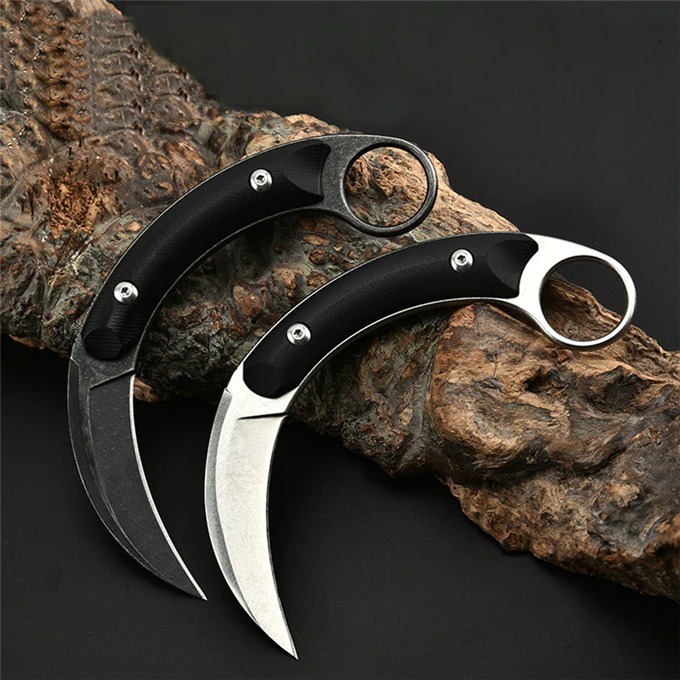 Karambit Knife Fixed Blade Survival Hunting EDC Tactical Tool