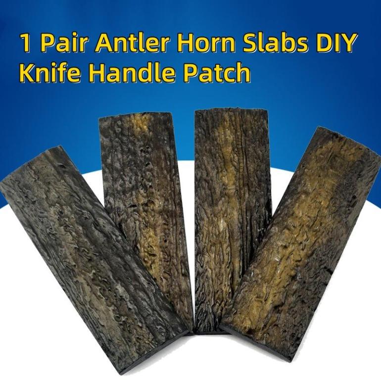 Red Deer Antler Handle Material POM Resin Patch DIY Shank Scales Slabs ...