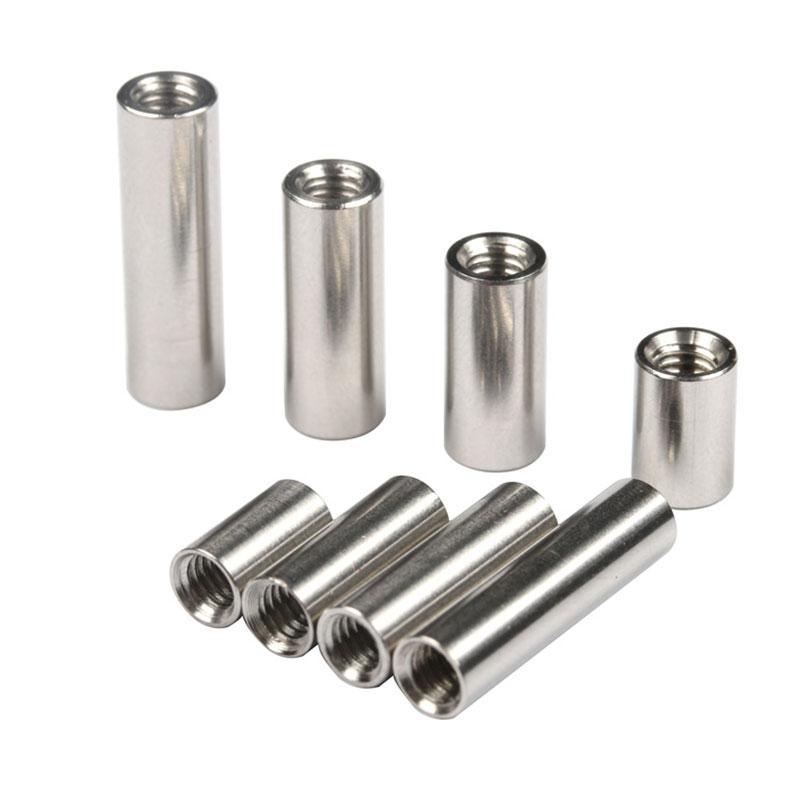 10 Pcs M3 Screw Rod Round Cylindrical Screw Thread Connecting Nut ...